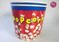 Food Grade Paper Popcorn Buckets With Paper Lid , Top180mm 85oz Paper Cups supplier